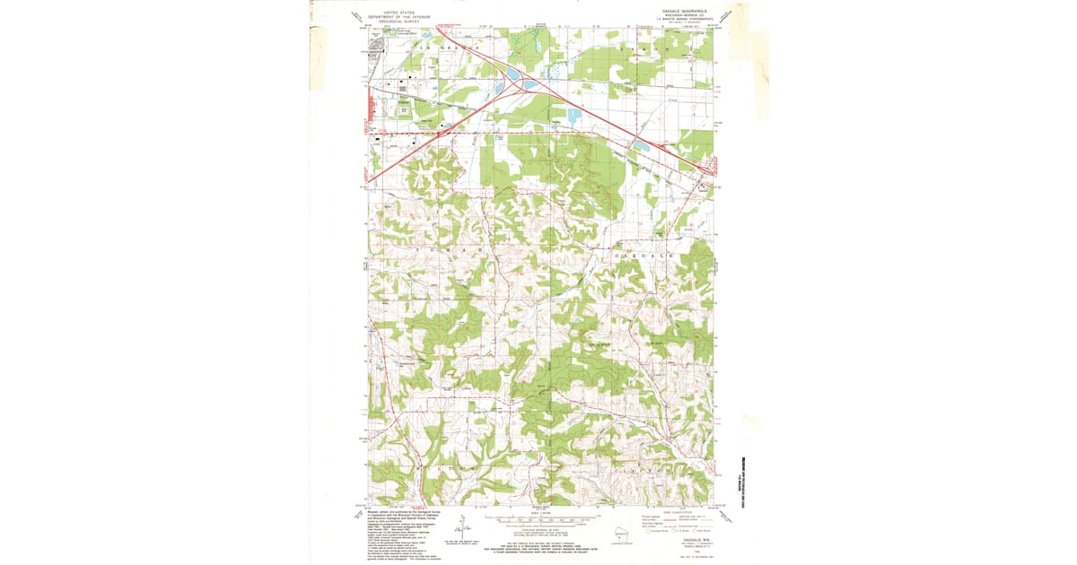 1983 Map of Oakdale, WI — High-Res | Pastmaps