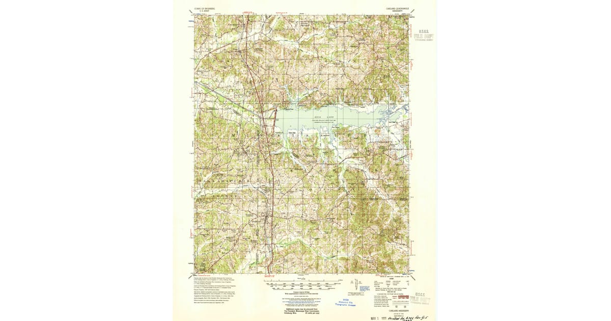 Old Maps of Oakland, MS | Pastmaps