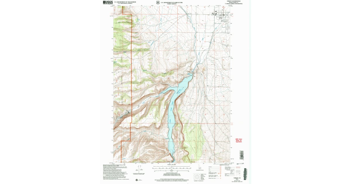 2001 Map of Oakley, ID — High-Res | Pastmaps