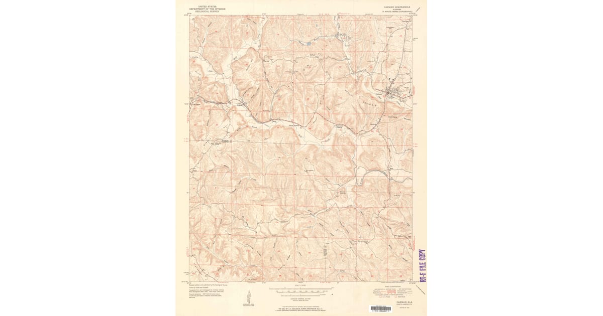 1950s Maps of Fayette County, AL | Pastmaps