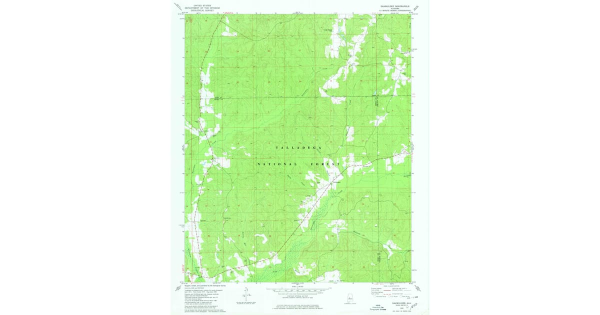 1980 Map of Oakmulgee, Perry County, AL — High-Res | Pastmaps