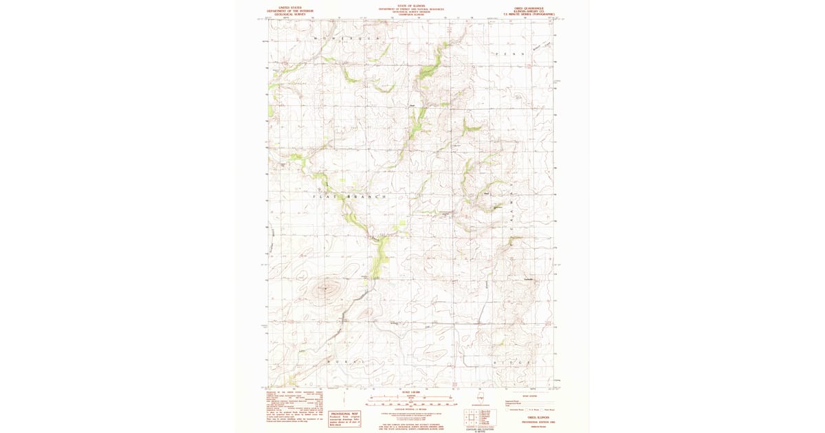 1983 Map of Obed, Shelby County, IL — High-Res | Pastmaps