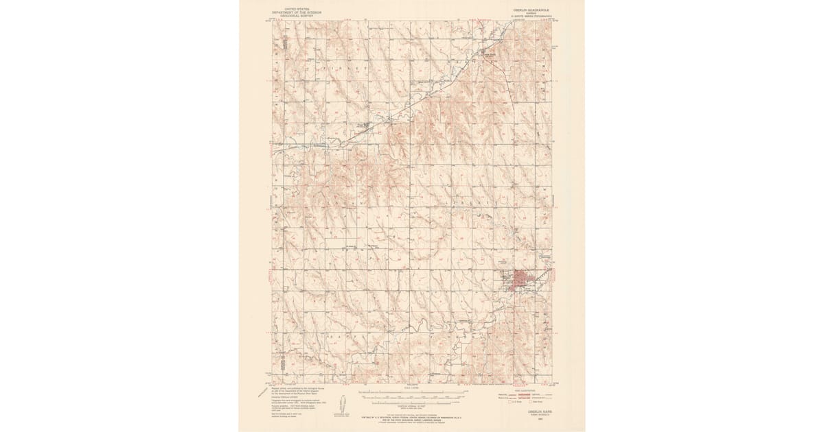 1951 Map of Oberlin, KS — High-Res | Pastmaps