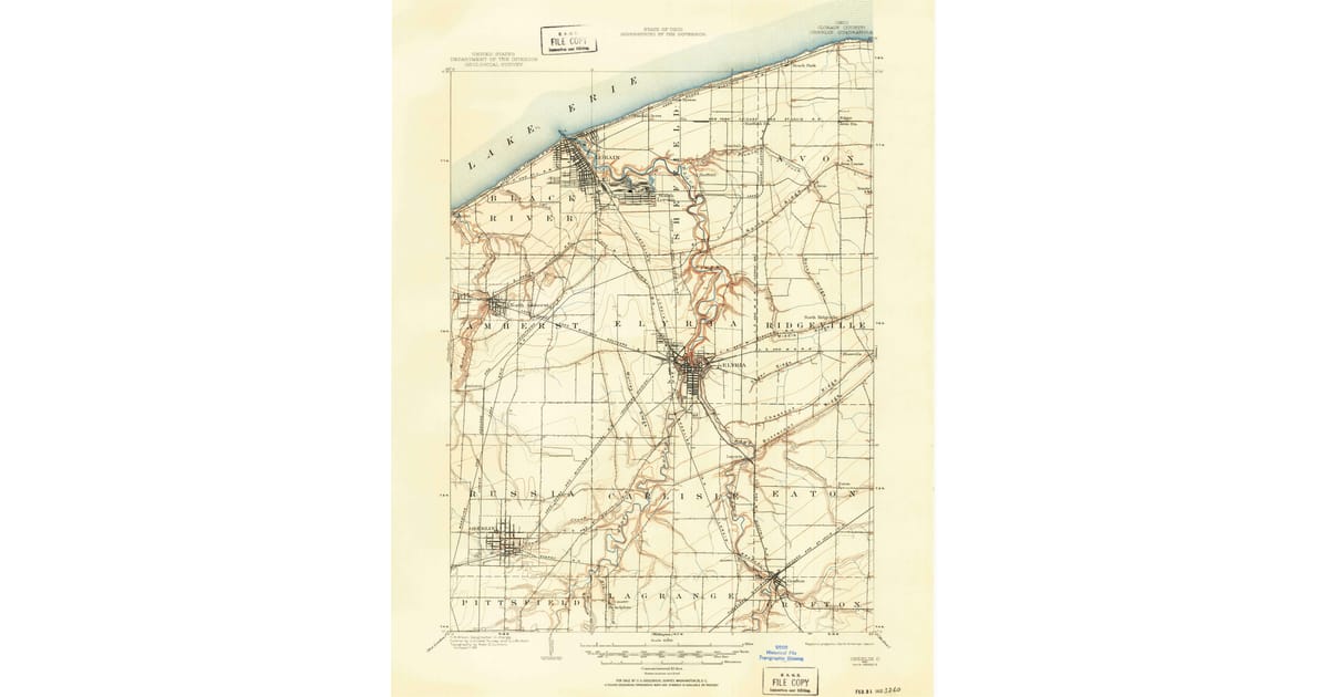 Old Maps of Oberlin, OH for Academic Research | Pastmaps
