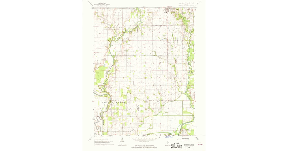 1968 Map of Oblong South, Crawford County, IL — High-Res | Pastmaps