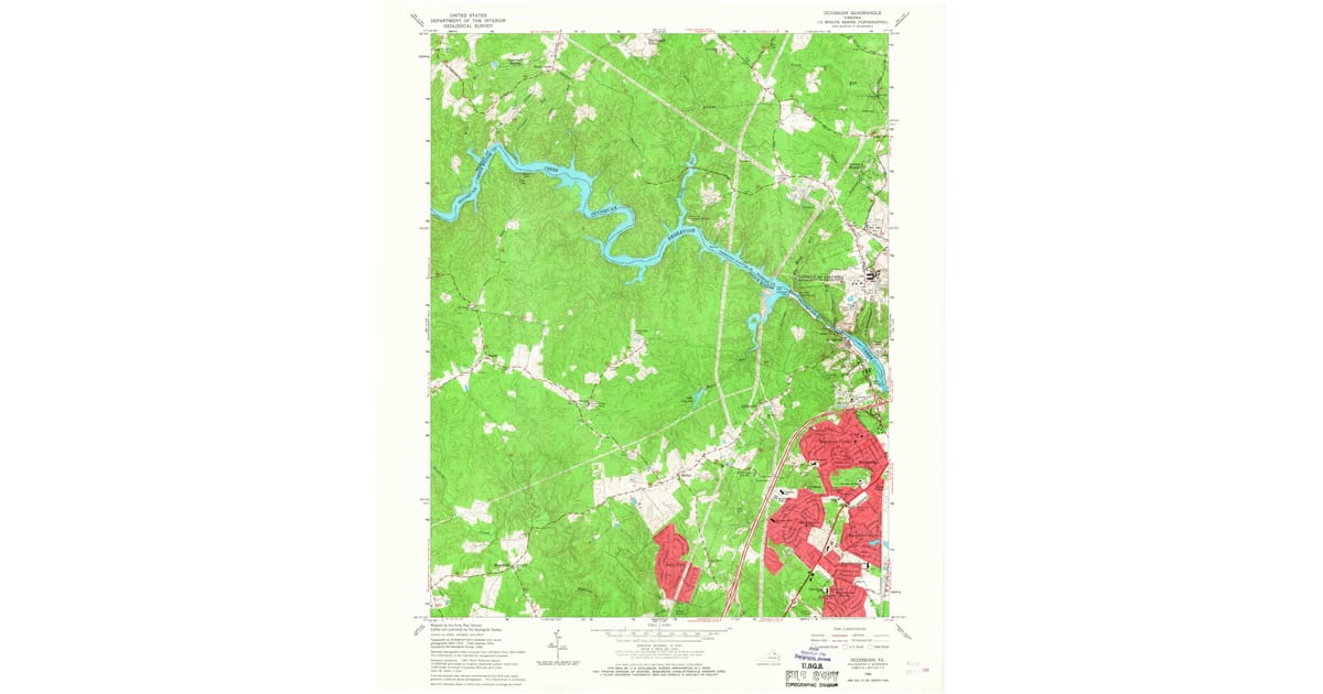 1966 Map of Occoquan, VA — High-Res | Pastmaps