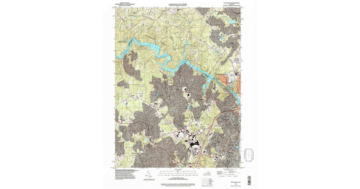 1994 Map of Occoquan, VA — High-Res | Pastmaps