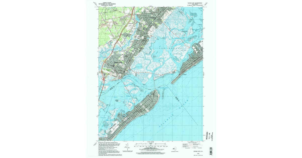 1994 Map of Ocean City, NJ — High-Res | Pastmaps
