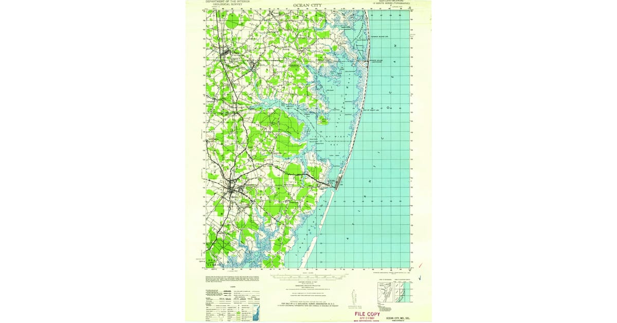 1961 Map of Ocean City, MD — High-Res | Pastmaps