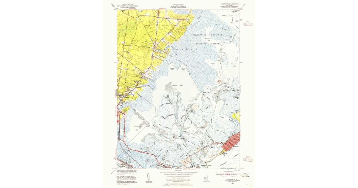 1952 Map of Oceanville, NJ — High-Res | Pastmaps