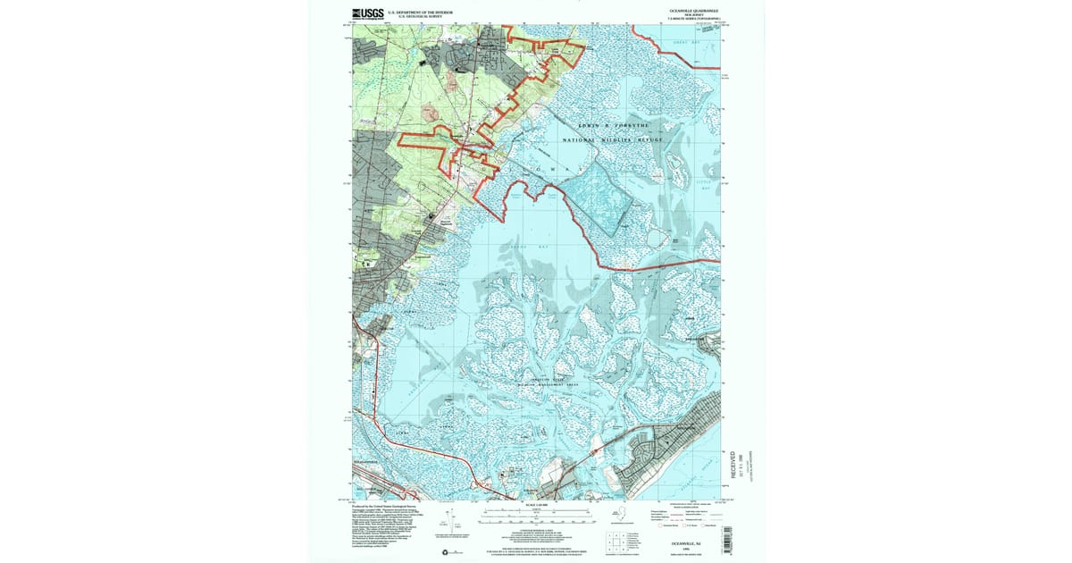 1995 Map of Oceanville, NJ — High-Res | Pastmaps