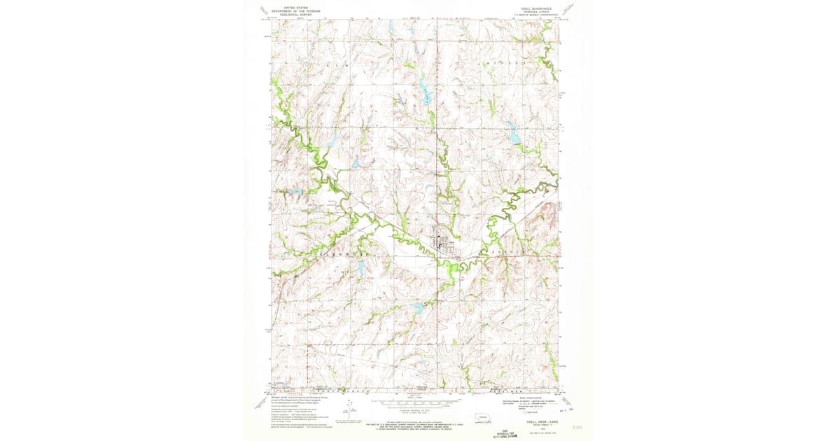1970 Map of Odell, NE — High-Res | Pastmaps