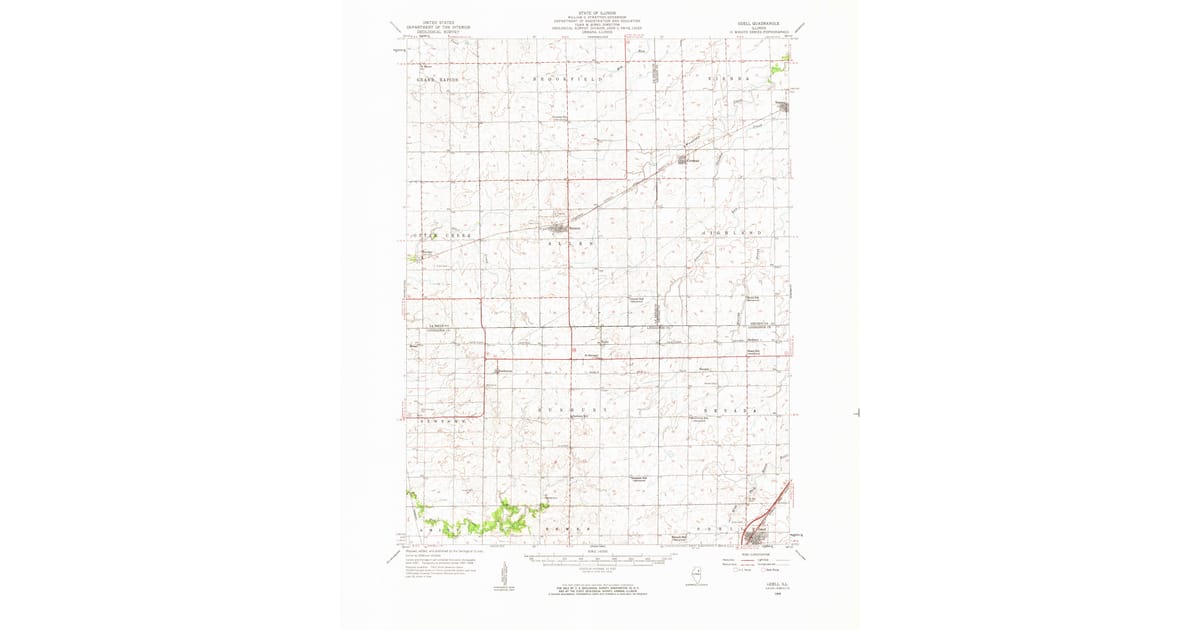 1958 Map of Odell, IL — High-Res | Pastmaps