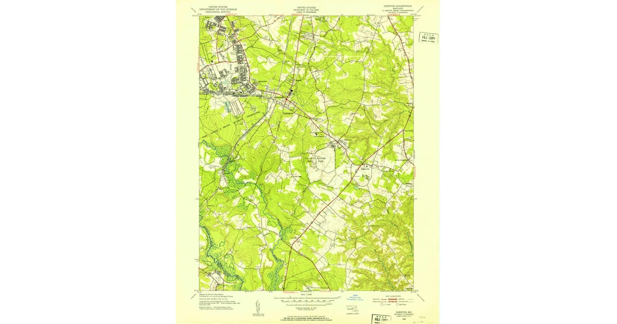 1949 Map of Odenton, MD — High-Res | Pastmaps