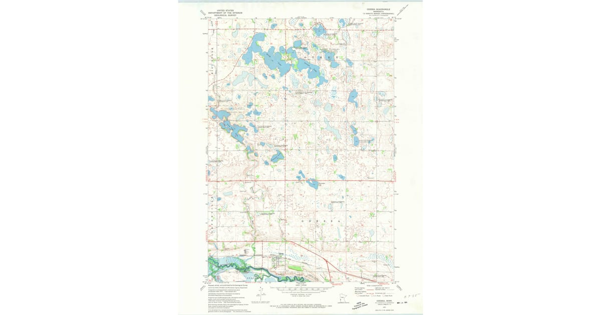 1971 Map of Odessa, MN — High-Res | Pastmaps