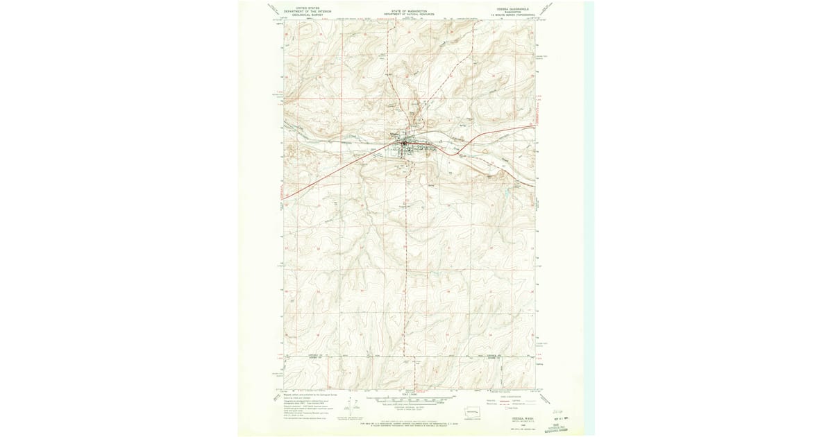 1968 Map of Odessa, WA — High-Res | Pastmaps