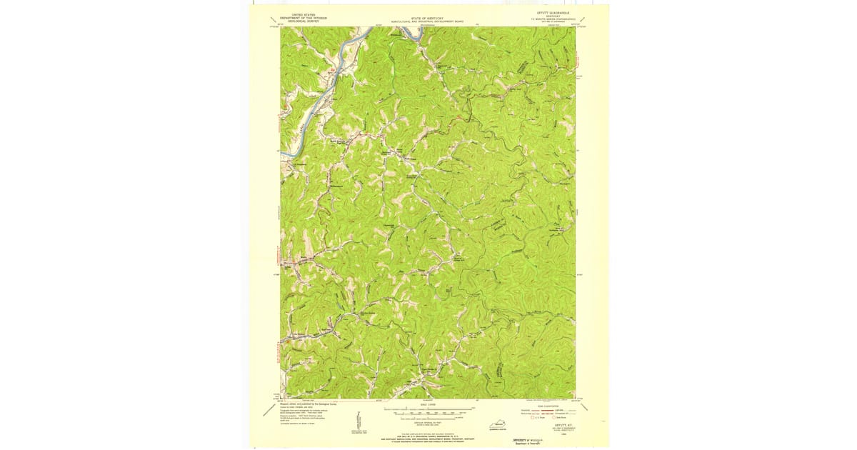 1950s Maps of Butcher Hollow, KY | Pastmaps