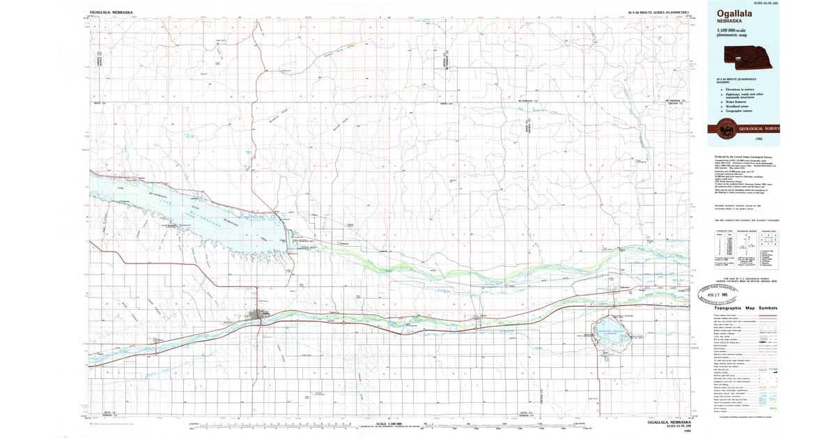 1980s Maps of Keith County, NE | Pastmaps