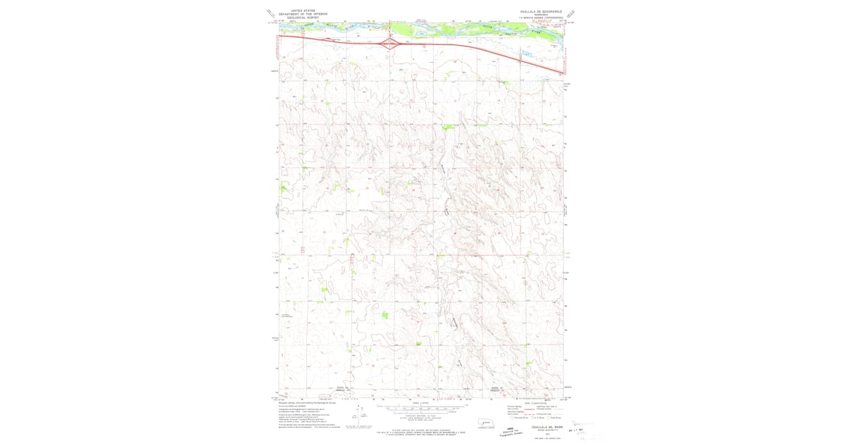 1971 Map of Ogallala SE, Keith County, NE — High-Res | Pastmaps
