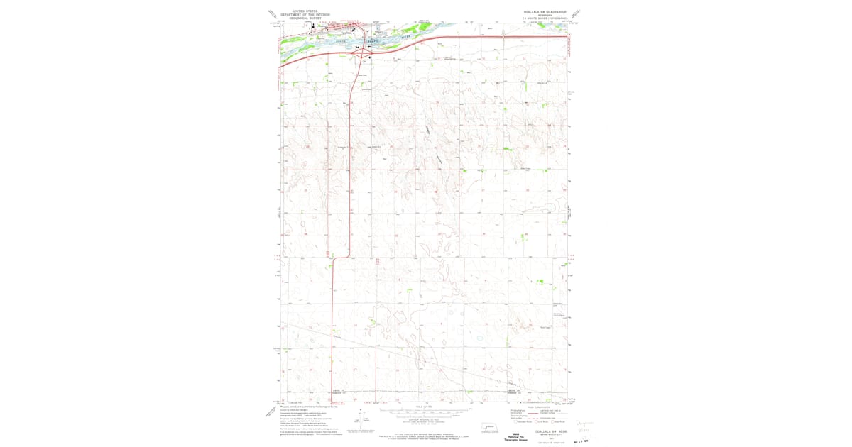 1971 Map of Ogallala SW, Keith County, NE — High-Res | Pastmaps