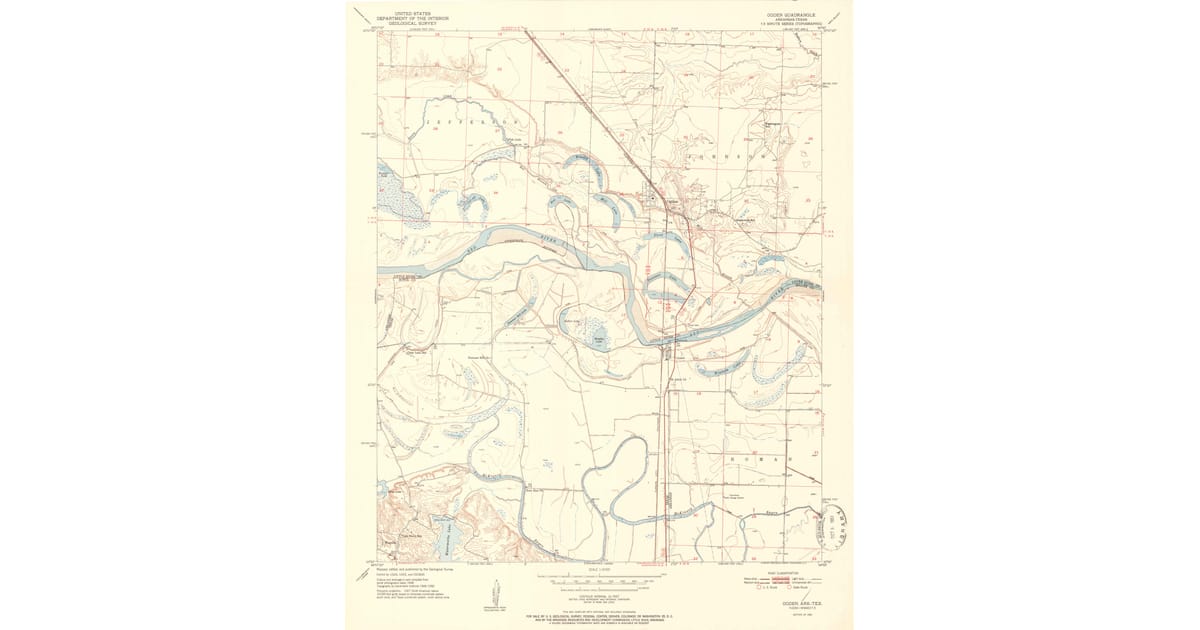 1951 Map of Ogden, AR — High-Res | Pastmaps
