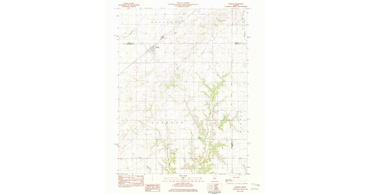 1982 Map of Ohlman, IL — High-Res | Pastmaps