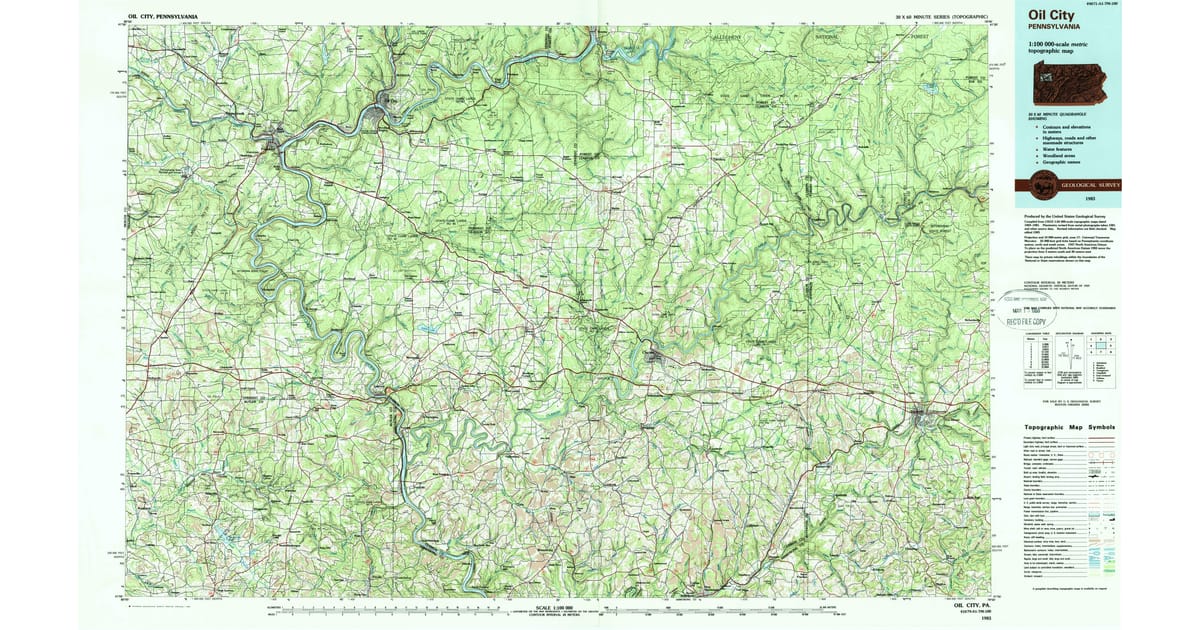 1980s Maps of Mercer County, PA | Pastmaps