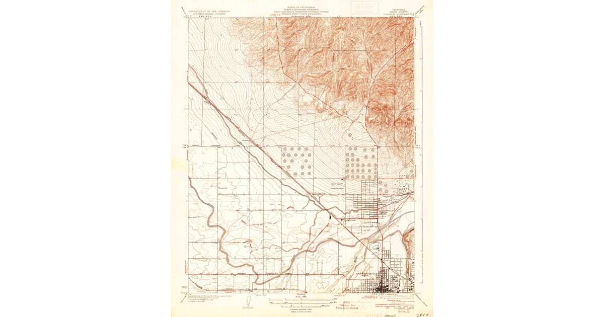 1935 Map of Oildale, CA — High-Res | Pastmaps