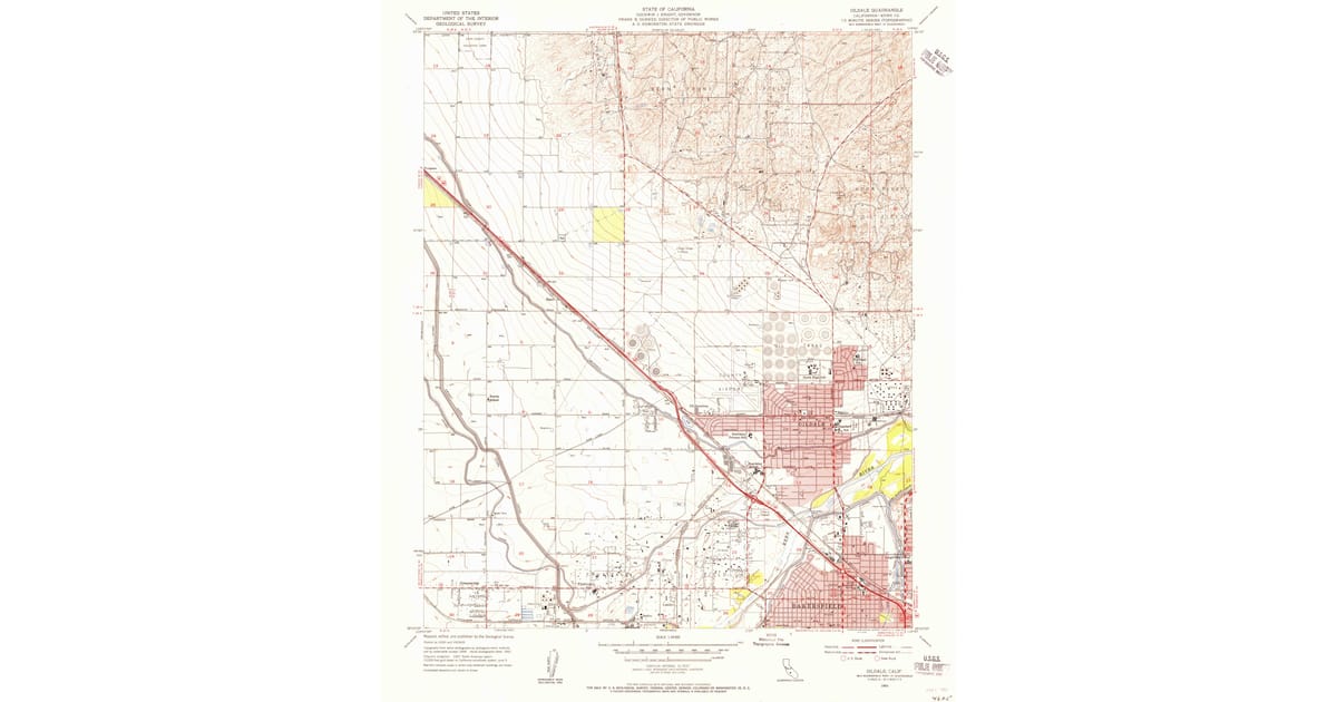 1954 Map of Oildale, CA — High-Res | Pastmaps