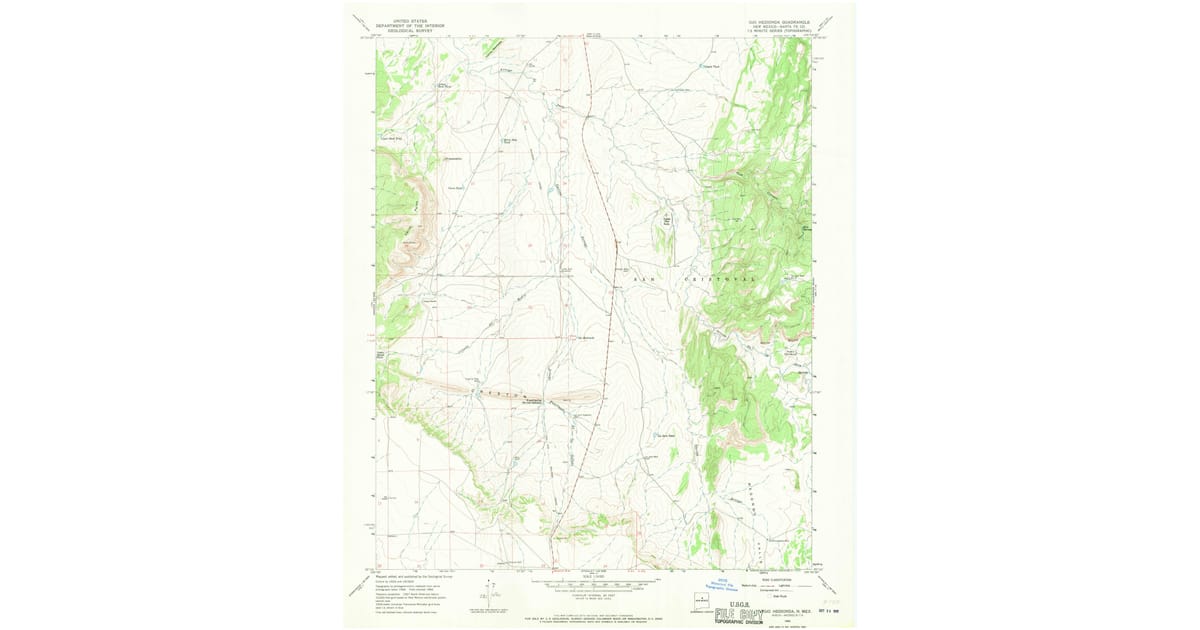 1966 Map of Ojo Hedionda, Santa Fe County, NM — High-Res | Pastmaps