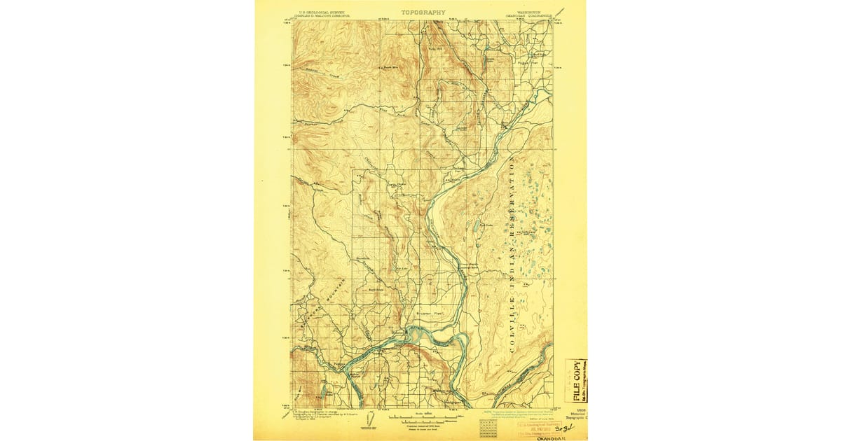 Old Maps of Omak, WA for Hiking & Exploration | Pastmaps