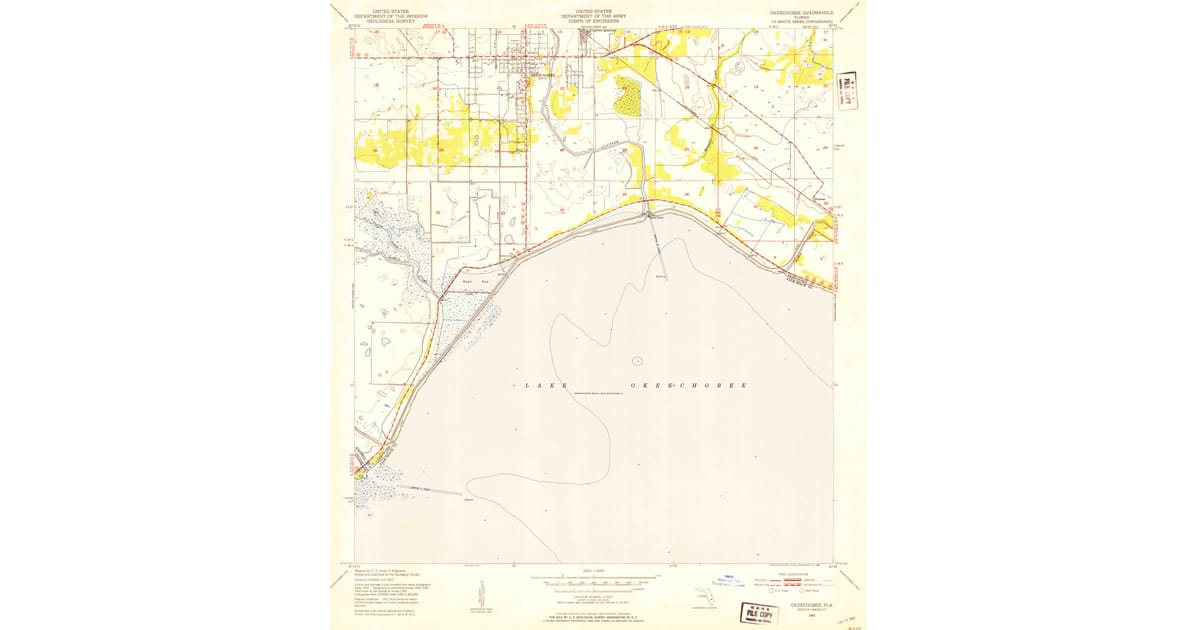 Old Maps of Okeechobee, FL for Genealogy | Pastmaps