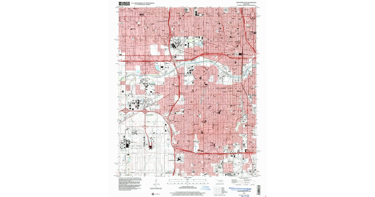 1990s Maps of Wheeler District, Oklahoma City | Pastmaps