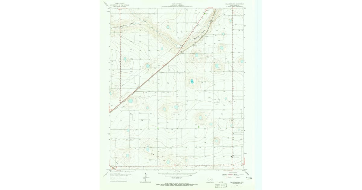 1963 Map of Oklahoma Lane, Parmer County, TX — High-Res | Pastmaps