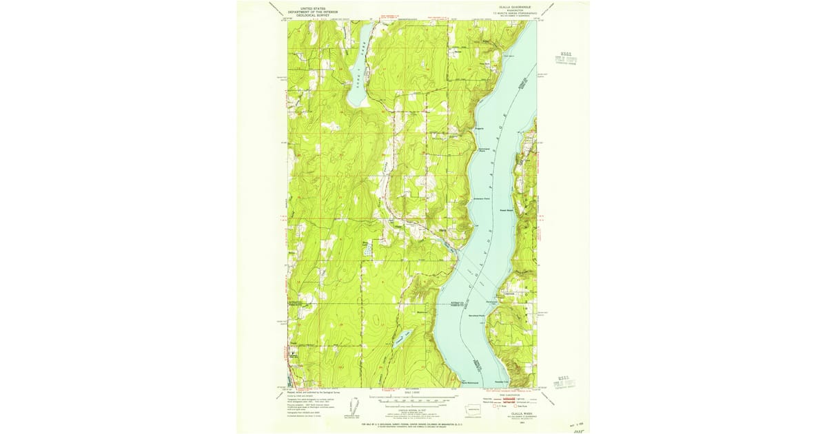 1953 Map of Olalla, Kitsap County, WA — High-Res | Pastmaps