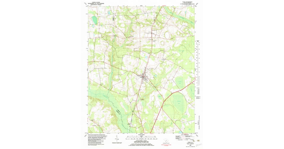 1982 Map of Olar, SC — High-Res | Pastmaps