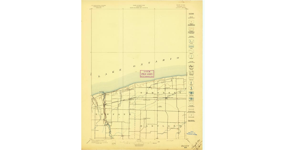 1897 Map of Olcott, NY — High-Res | Pastmaps