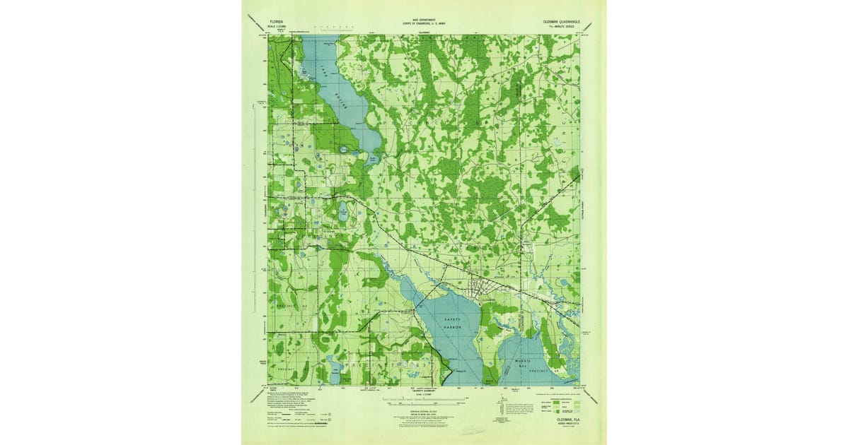 1944 Map of Oldsmar, FL — High-Res | Pastmaps