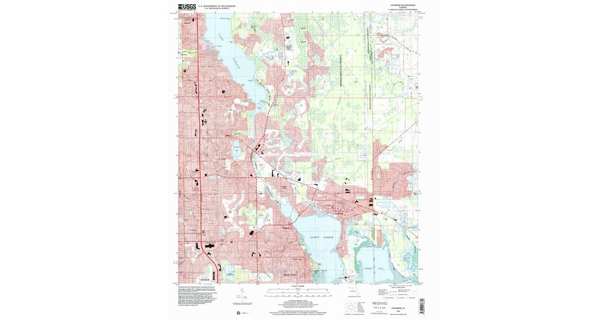 1990s Maps of Lake Saint George, FL | Pastmaps
