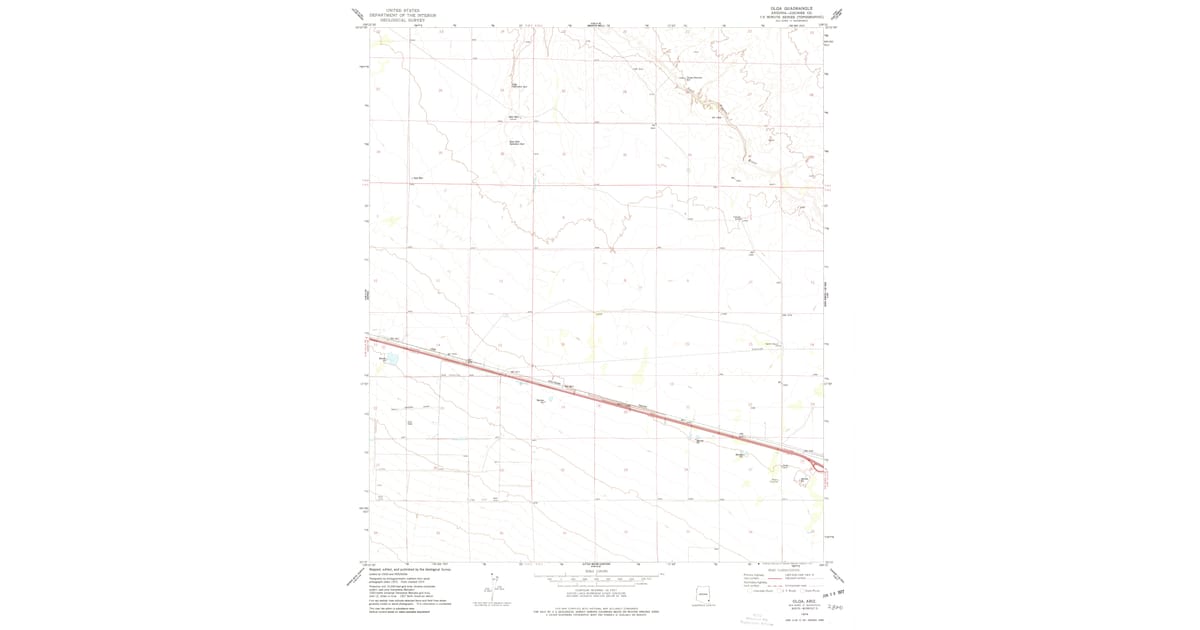 1974 Map of Olga, Cochise County, AZ — High-Res | Pastmaps