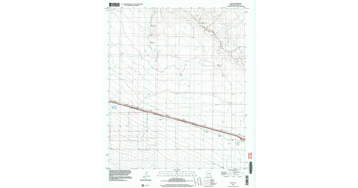 1996 Map of Olga, Cochise County, AZ — High-Res | Pastmaps