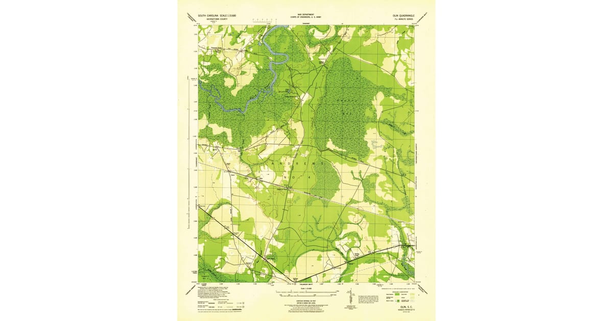1940s Maps of Olin, SC | Pastmaps
