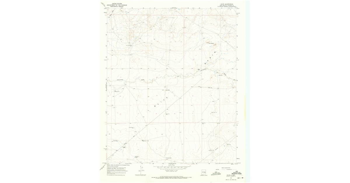 1967 Map of Olive, Chaves County, NM — High-Res | Pastmaps