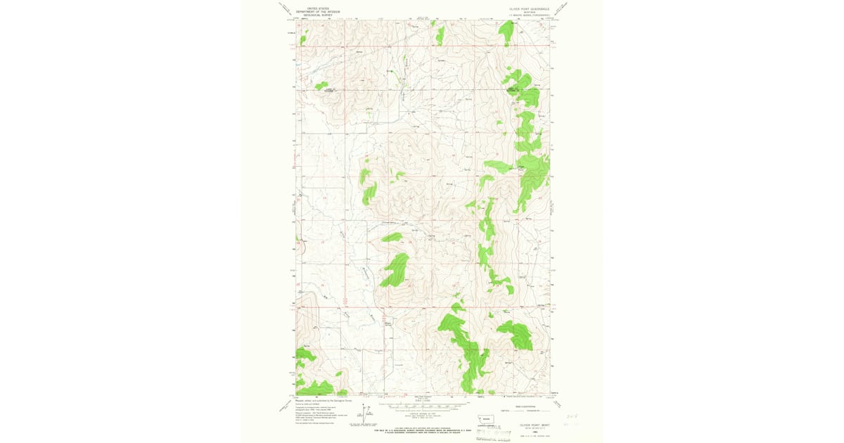 1965 Map of Oliver Point, Sanders County, MT — High-Res | Pastmaps