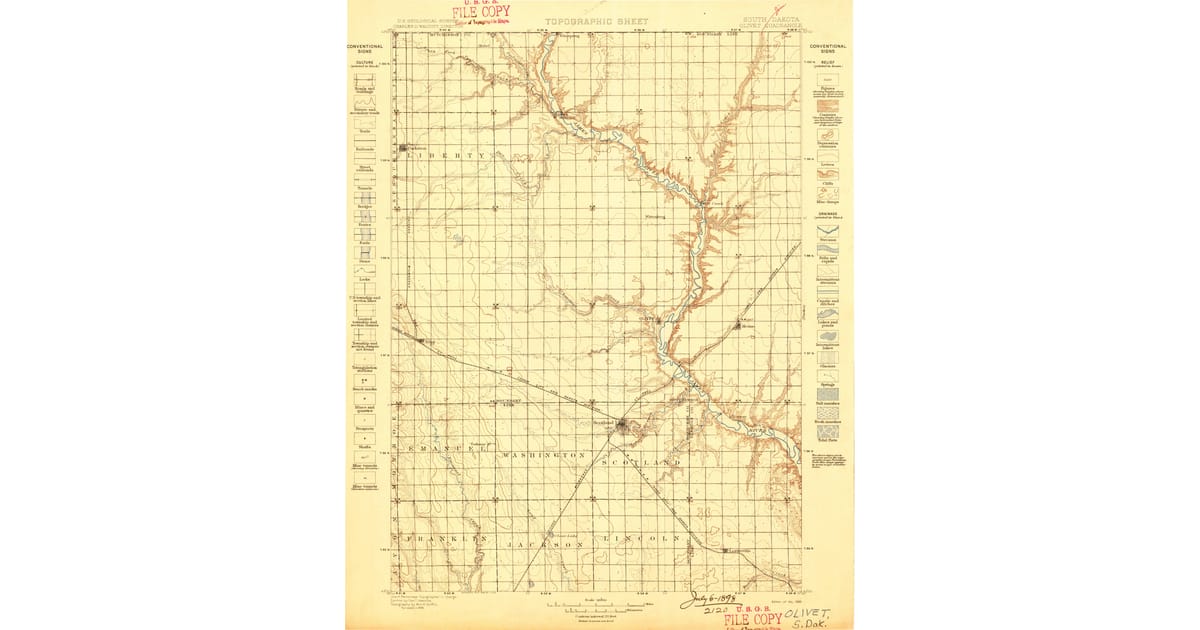 Old Historical Maps of Davison County, SD | Pastmaps