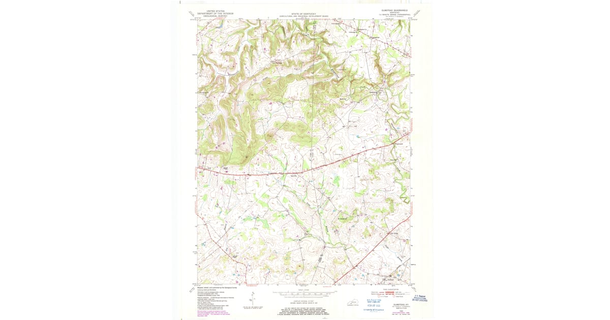 1950 Map of Olmstead, Logan County, KY — High-Res | Pastmaps