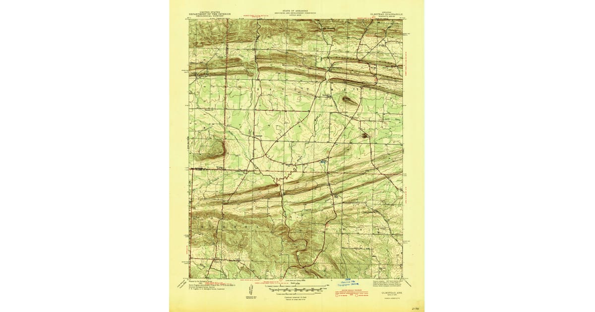 1941 Map of Olmstead, Pulaski County, AR — High-Res | Pastmaps