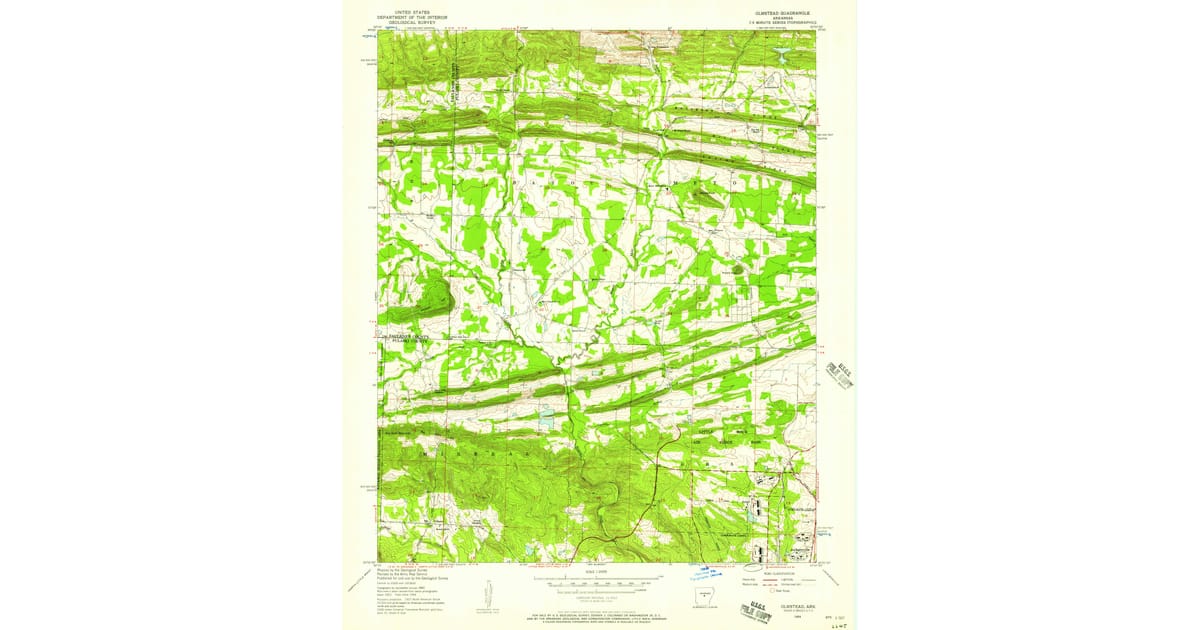 1954 Map of Olmstead, Pulaski County, AR — High-Res | Pastmaps