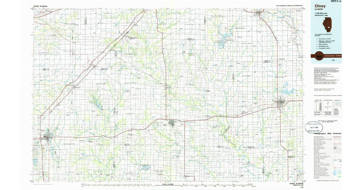 1980s Maps of Flora, IL | Pastmaps