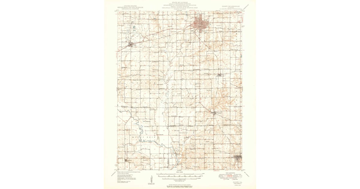 1949 Map of Olney, IL — High-Res | Pastmaps